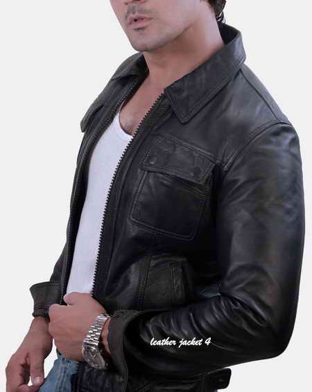 Slim Fit Mens Leather Jacket