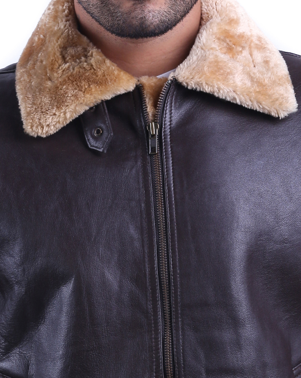 Tom Hardy Dunkirk Farrier Brown Leather Shearling Bomber Jacket