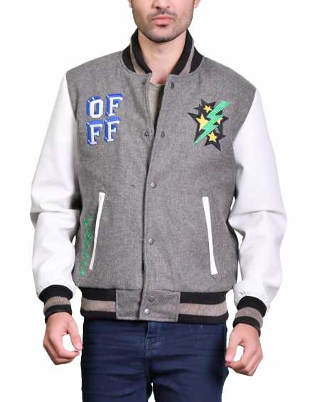Jeff Bezos Gray Varsity Jacket